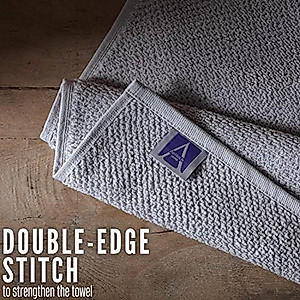 Antioch Home Bathroom Hand Towels, Hotel Quality & Fluffy & Absorbent & Soft & Fast Drying Turkish Hand Towels for Bathroom, 100% Cotton Turkish Hand Towel Set - [ 4 Pack – 16x28 inches ] - Light Grey