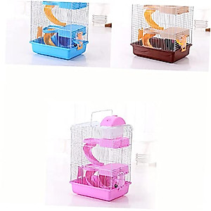 BESPORTBLE Hamster Cage Pet House Guinea Pig Villa Cage Small Animals Rabbit Cage Pink Luxury Travel Chinchilla Cage Villa Cage for Small Pets Pet Cage