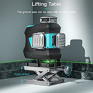 16-line cross laser level, capable of projecting 4 * 360° 4D bright green laser lines, suitable for indoor and outdoor architectural decoration and painting and hanging painting work（DJ04CG）