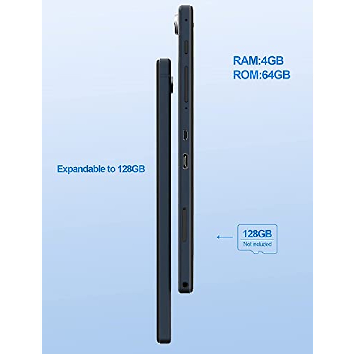 AWOW 10.1 Inch Android 11 Tablet, 64GB ROM Tablets with 6000mAh, FHD 1920 * 1200 IPS Touchscreen, 13MP Camera, Bluetooth 5.0, GPS, Type-C Charge