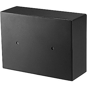 Amazon Basics Small Slim Desk Drawer Security Safe with Programmable Electronic Keypad, Black, 11.8''W x 8.6''D x 4.4''H