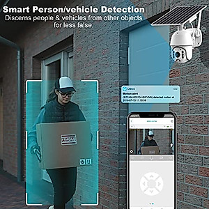 FUVISION Security Camera Wireless Outdoor, Solar Powered 2.4G WiFi 360° View Pan Tilt Spotlight Home Security System with 1080P Night Vision, 2-Way Talk, Color Night Vision, Motion Detection