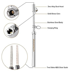 GODESON Dual Head Tire Pressure Gauge,Heavy Duty Tire Pressure Gauge Range 10-150PSI; 1-10Bar,Dual Head Truck Air Pressure Gauge (Pack of 2)