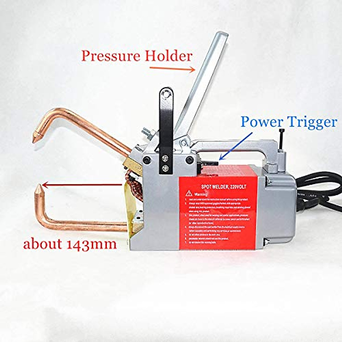 Spot Welder 230V/110V, Welding Thickness 1.5+1.5mm Steel Plat CE Portable Resistance Spot Welding Machine (A. 230V EU Plug)