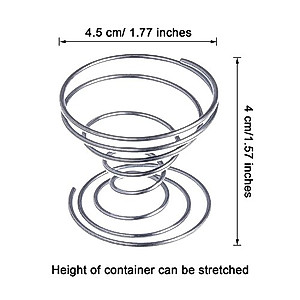 Shappy 6 Pieces Air Plant Stand Airplant Container Tillandsia Holder Stainless Steel Plant Display Racks, Silver