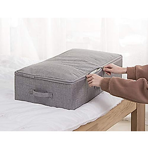 iwill CREATE PRO Under Bed Storage Container, Underbed Shoe Storage Organizer Box with Lid,Dark Gray