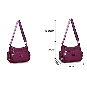HEYUANPIUS Convertible Crossbody Handbag, Women Casual Messenger Bag Waterproof Nylon Shoulder Bag Large Capacity Mom Handbags Tote Crossbody Pack Purse (Color : 3)