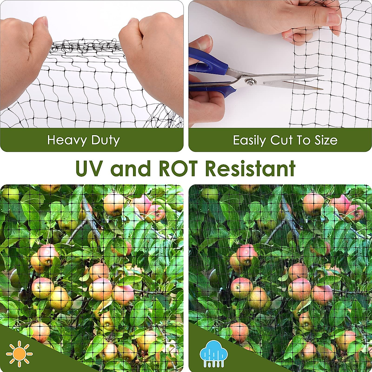 Bird Netting for Garden,7x100 Feet Fruit Tree Netting for Squirrels and Birds,Bird Netting for Garden Netting Mesh,Deer Netting for Plants Netting for Squirrels