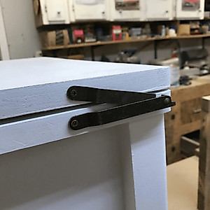 Dophee 2Pcs Antique Bronze Rotatable Folding Lid Support Stay Hinges for Home Furniture Cabinet Wooden Boxes Cases Display - 4.41"x 2.64"x 0.43