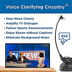TV Ears 5.8 Digital Wireless Headset System - Long Range, Personal Volume Control, Quiet to Loud, Supports All TVs, Ideal for Seniors & Hearing Impaired, Plug N' Play, No Audio Delay, Dr Rec - 22741
