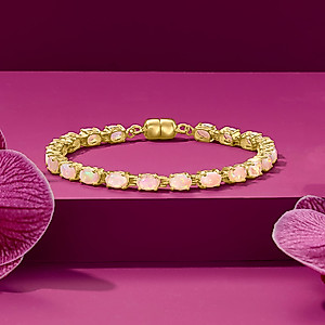 Ross-Simons Ethiopian Opal Tennis Bracelet in 18kt Gold Over Sterling. 7 inches