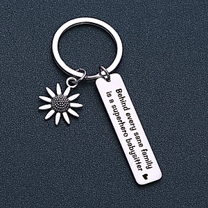 NOTHERS RSZOTW Babysitter Gift Nanny Jewelry Babysitter Appreciation Keychain Daycare Provider Keychain Caretaker Gift Babysitter Jewelry Babysitter Thank You Gift Babysitter Keychain