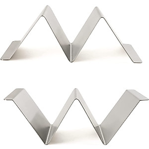 Taco Holder Set of 6 Stainless Steel Taco Stand Baked Taco Rack with Handle, Each Rack Holds Up to 2 Tacos, Oven, Grill & Dishwasher Safe Taco Holders (Set of 6)