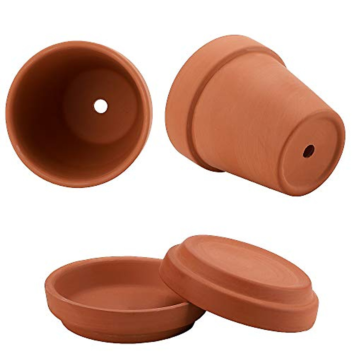 Nilos 12 Pack Terra Cotta Pots with Saucer - 12pcs 3 Inches Clay Pots with 7Pcs Succulent Tools Mini Flower Pot Planters for Succulent Display, Indoor, Outdoor, Home, Office, Wedding Decor