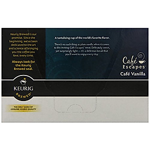 Cafe Escapes Cafe Vanilla K-Cups 1 Box (12 K-Cups)