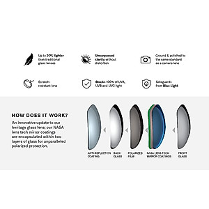 Revo Sunglasses Quinn: Women's Polarized Crystal Glass Lens with Round Frame, Crystal Frame with Revo H2O Blue Lens