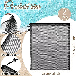 Yaure Joy 2 Pcs Scalloping Bags Diving Bag with 1 Pcs Scalloping Shucking Knife 13 x 15.5 Inch Nylon Mesh Bags for Snorkeling
