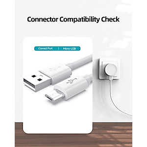 10W Micro USB Power Cord Fit for Google Nest Cam Indoor Power Cord Charger Adapter Supply (Not Fit for USB C)