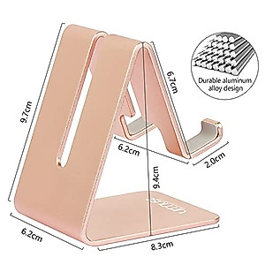 Urmust Cell Phone Stand for Desk Phone Holder Dock Cradle Stand for iPhone 14 13 12 11 Pro Max X Xr 8 Plus 7 6,Tablet(4-10in) [2023 Updated Version] Gold