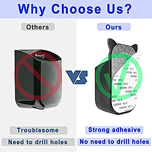 Motiexic Universal Remote Holders Compatible with All Roku Remote Holder(2 Pack), TCL/Hitachi/LG/Sharp/Insignia/Onn/RCA/Hisense/JVC/Element/Westinghouse Roku Remote Roku Stick + Roku Box(Black)