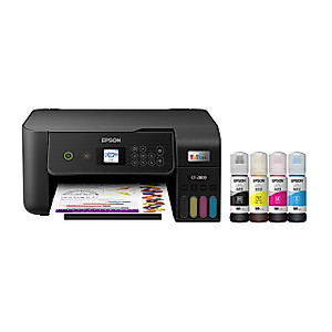 Epson EcoTank ET-2800 Wireless Color All-in-One Cartridge-Free Supertank Printer with Scan and Copy â€“ The Ideal Basic Home Printer - Black, Medium