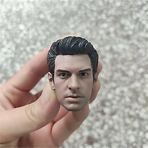 Fremego 1/6 Scale Male Head Sculpt,European Man Head Carved for 12inch Male Soldier Action Figure Collection