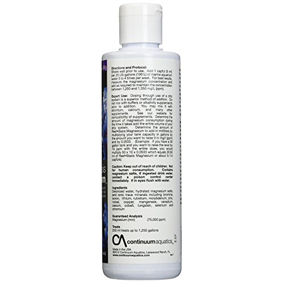 Continuum Aquatics ACO30524 Reef Basis Magnesium Liquid for Aquarium, 8.5-Ounce