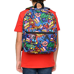 Marvel Avengers 16" Backpack AOP Hulk Captain America Iron Man Spider-Man Thor