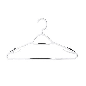 Set of 5 Deluxe Non Slip Hangers by Neatfreak! - Space Saving Hangers for Clothes, Pants, Jackets and Shirt 5 Pack,White/Grey