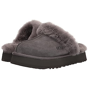 UGG Women's Disquette Slipper, Charcoal, 6