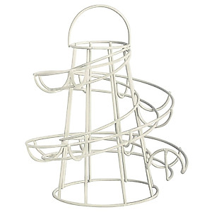 Egg Skelter Spiral Storage Rack Kitchen Spiraling Dispenser Holder for Countertop Egg Baskets
