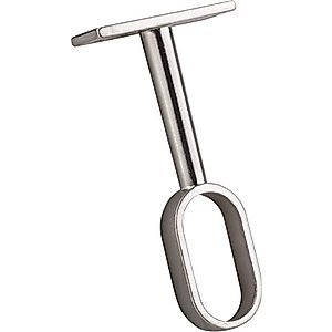 Middle Mounting Bracket for Oval Satin Nickel Closet Rod with 2pcs #6x5/8" FH NI screws