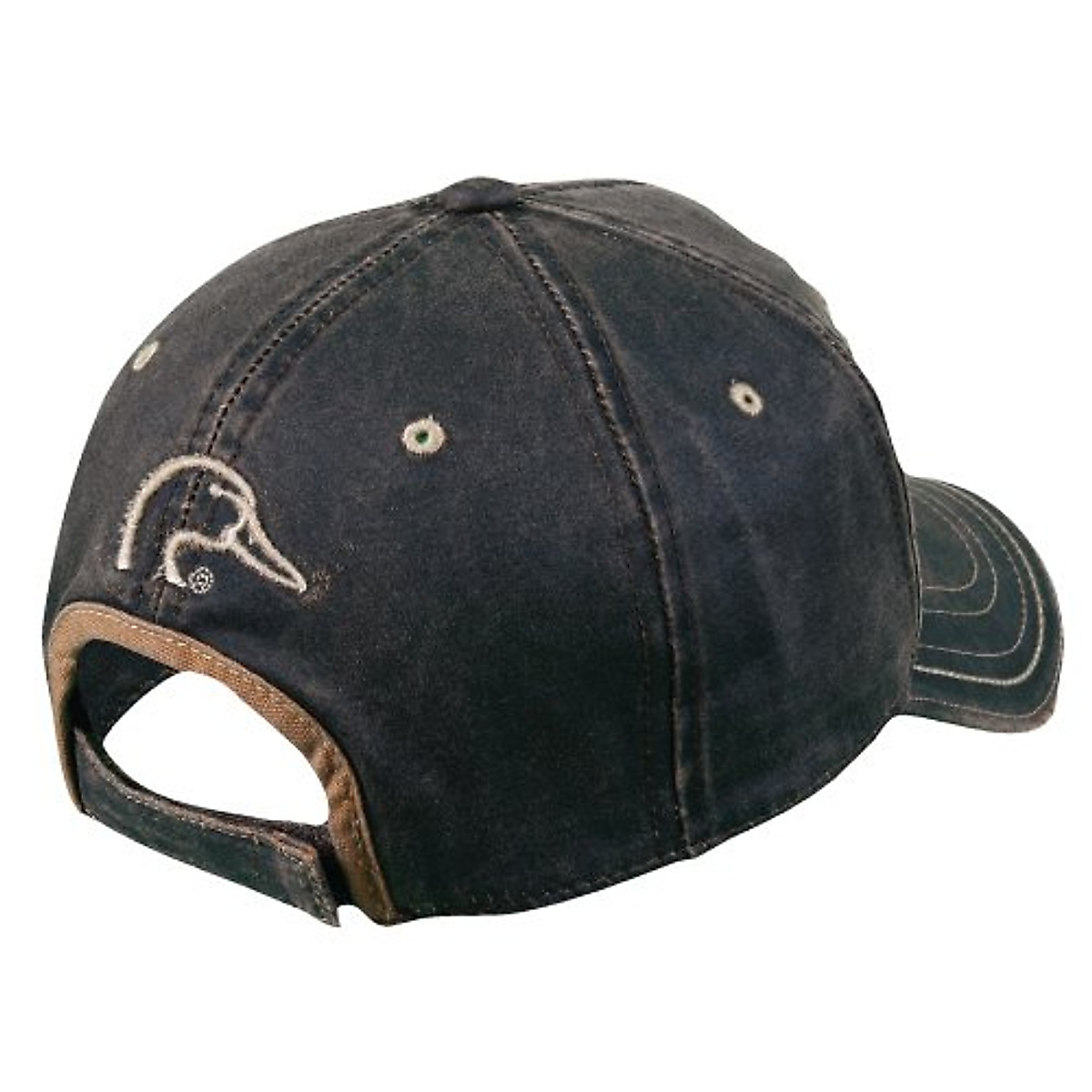 Mossy Oak Ducks Unlimited Frayed Patch on Weathered Cotton Cap, Dark Brown