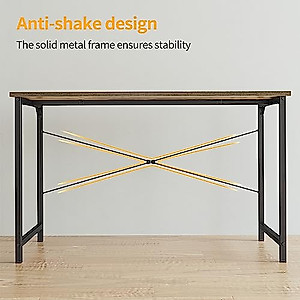 CubiCubi Computer Desk, 32 inch Small Home Office Desk for Small Spaces, Modern Simple Style for Home, Office, Study, Writing, Brown