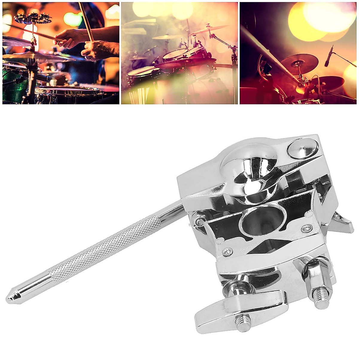 Tom Drum Rack Mount, Drum Clamp, Durable Zinc Alloy Tom Drum Rack, Exquisite Craftsmanship Not Easy To Fade Strong Hardness for Drum All Types Of Brackets