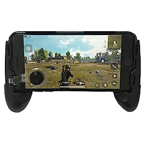 Mobile Joystick Controller Grip Case for Smartphones, Mobile Phone Gaming Grip with Joystick, Controller Holder Ergonomic Design (Black Type 01)