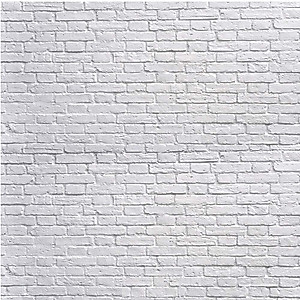 SJOLOON White Brick Wall Backdrop White Brick Photo Backdrop Thin Vinyl Photography Backdrop Background Studio Prop 10931 (8x8FT)