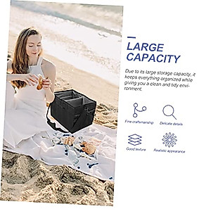 DOITOOL Bbq Storage Box Collapsible Picnic Basket Grill Accessories Picnic Grill Accessory Storage Case Travel Accesories Cargo Organizer Toolkit Outdoor 600d Waterproof Oxford Cloth