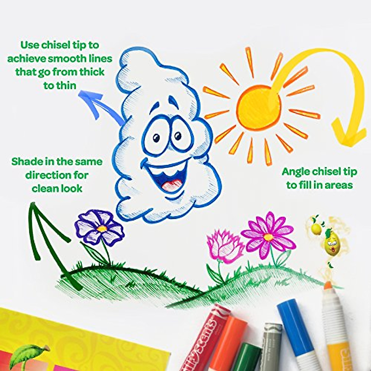Crayola Silly Scents Scented Markers, Washable Markers, 12 Count, Gift for Kids