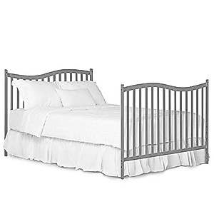 Dream On Me Chelsea 5-in-1 Convertible Crib, Steel Grey