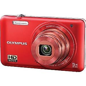 Olympus VG-160 14MP Digital Camera with 5x Optical Zoom (Red) (Old Model)