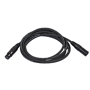 Monoprice AES/EBU Cable - 3-Pin - 3 Meter (10 Feet) Black, 22AWG, Twisted Conductors With Copper Braid And Aluminum Foil Shielding