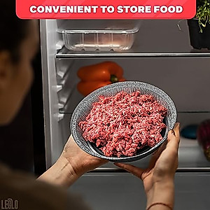 LEGLO 6&#039;&#039; Round Tin Foil Cake Pans - Round Cake Pan Baking Container Pack of 50 Foil Pan Aluminum Foil Pans Microwave Cooking Pan Heavy Duty Cooking Pans- Round Baking Pan Storage Aluminum Pie Pans