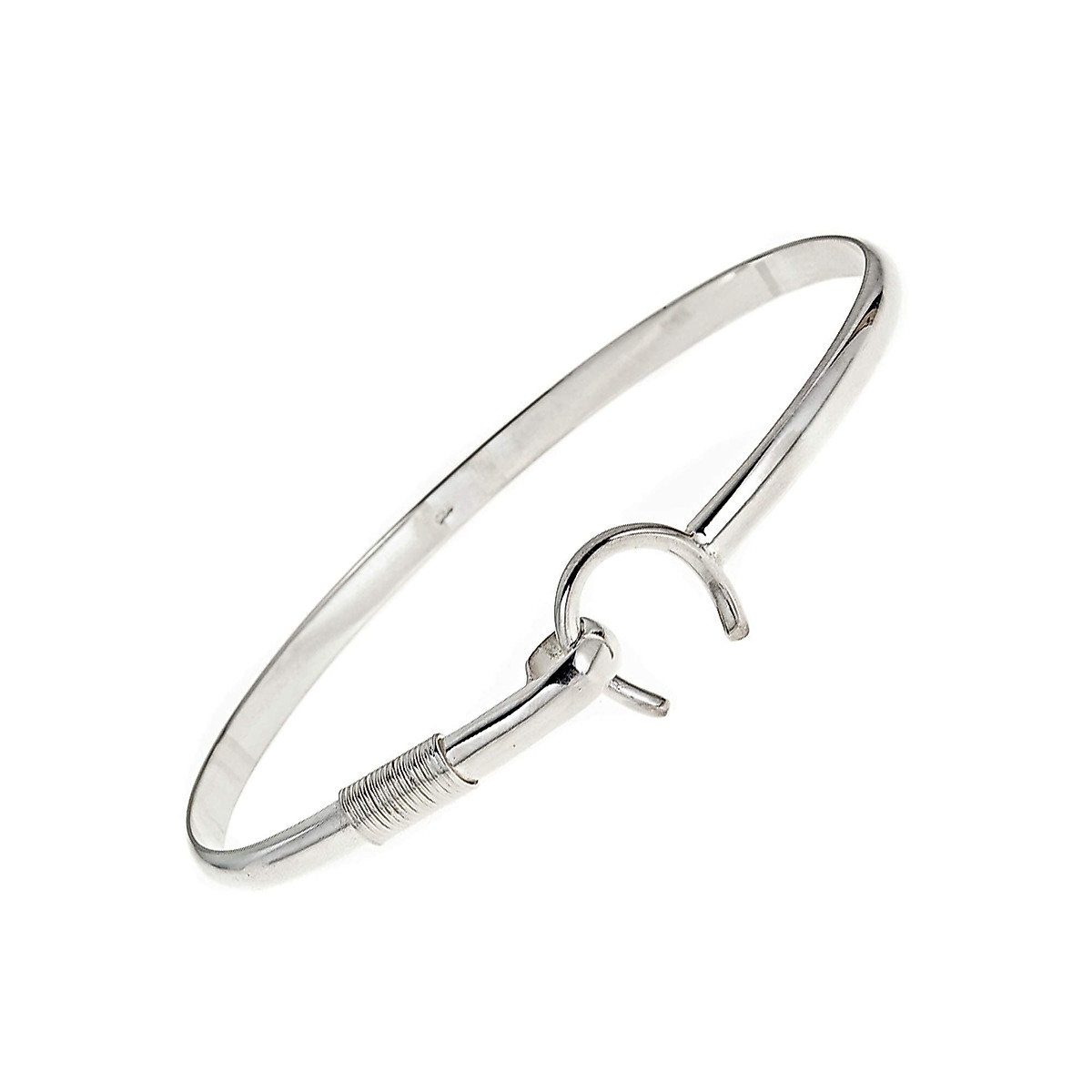 Ritastephens Sterling Silver Horseshoe Bangle Cuff Bracelet 7.5 Inches