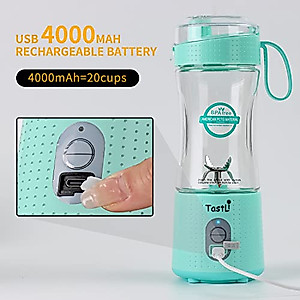 TastLi Portable Blender, Personal Mini Blender for Smoothies, Juice and Shakes (Sky blue)