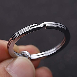 KINGFOREST 100PCS Flat Key Rings 1 Inch, Metal Keychain Rings Split Keyrings Flat Ring for Home Car Office Keys Attachment