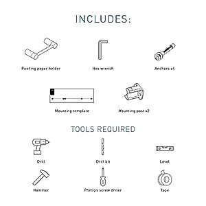 Moen Align Brushed Gold Pivoting Double Post Modern Toilet Paper Holder, YB0408BG