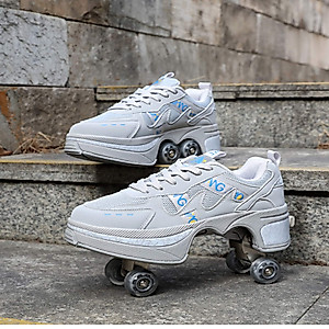 Roller Skates for Women,Roller Skates Adult,Outdoor Skates for Women,Quad Roller Shoes,Shoes with Wheels for Adults,Outdoor Skates for Women,Outdoor Skates for Women,D-35