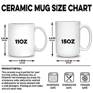 Cute Witch Camping Mug Goth Gift Witchy Sister Present Ghost Bookish Mug Sister Gift Office Coworker Gifts Halloween Book Lover Coffee Cup (15oz, Two Tone Black/White)