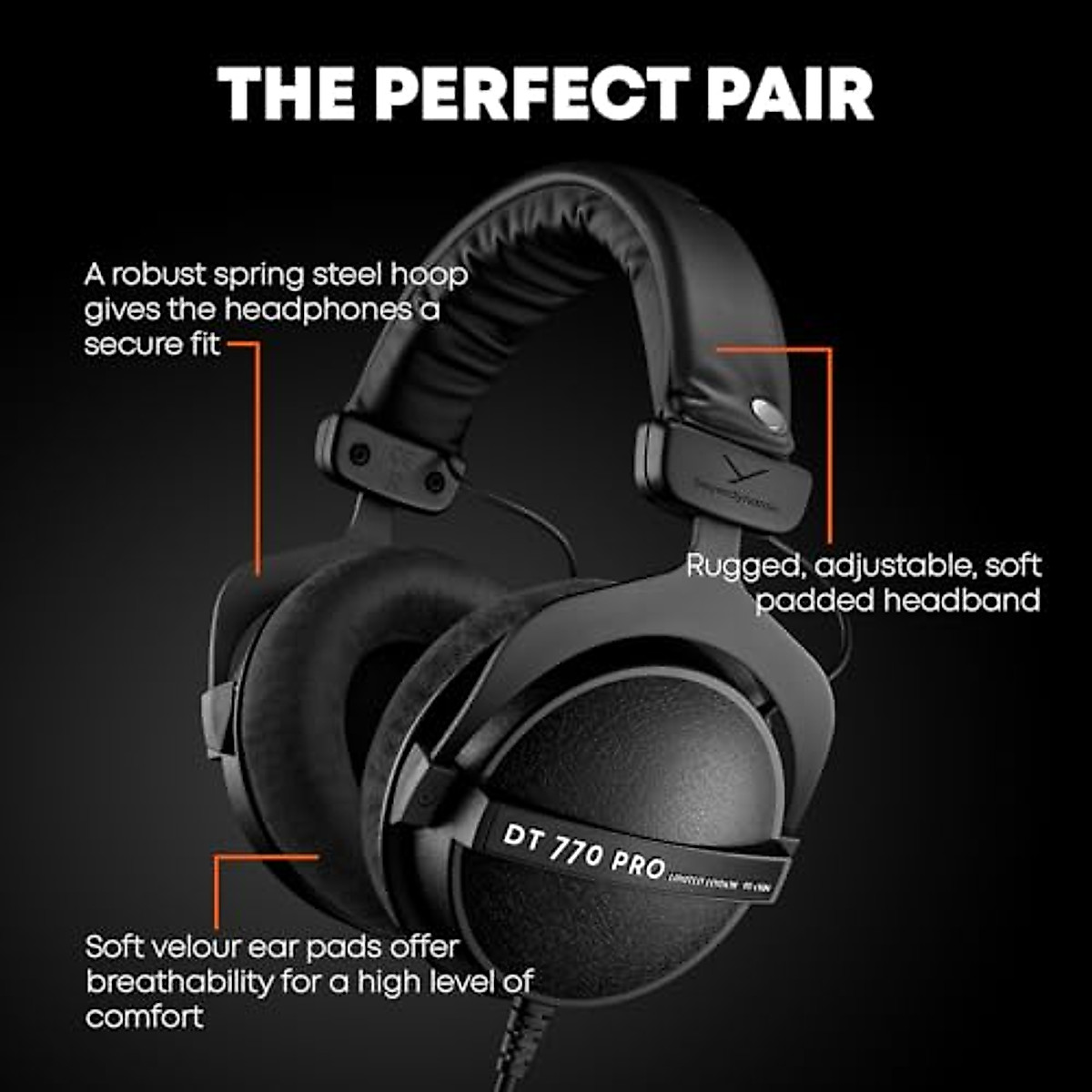 beyerdynamic DT 770 Pro 32 Ohm Studio Headphone, Grey (DT 770 Pro 32 Ohm Grey)